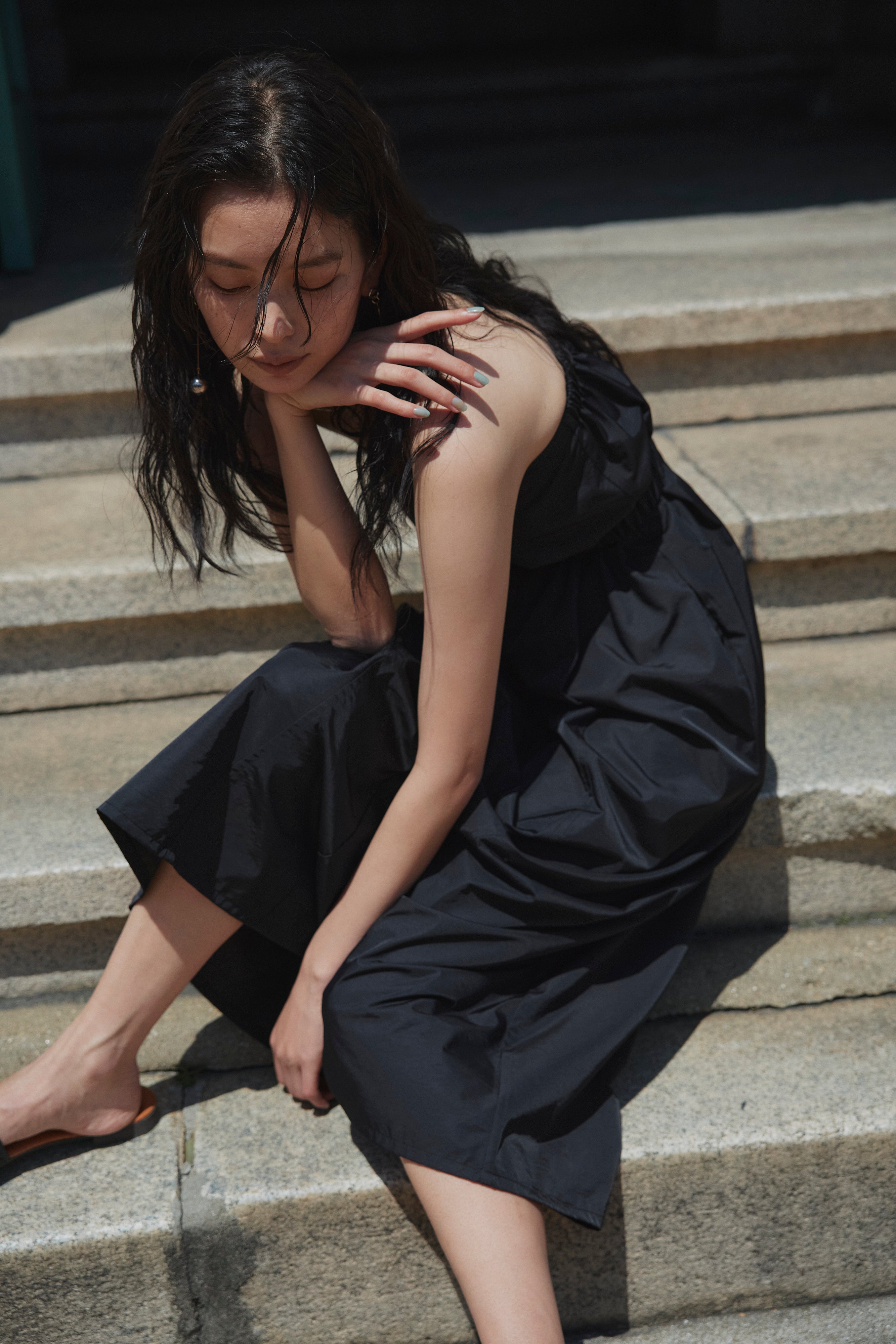 【new arrival】hellam新作商品− nylon dress